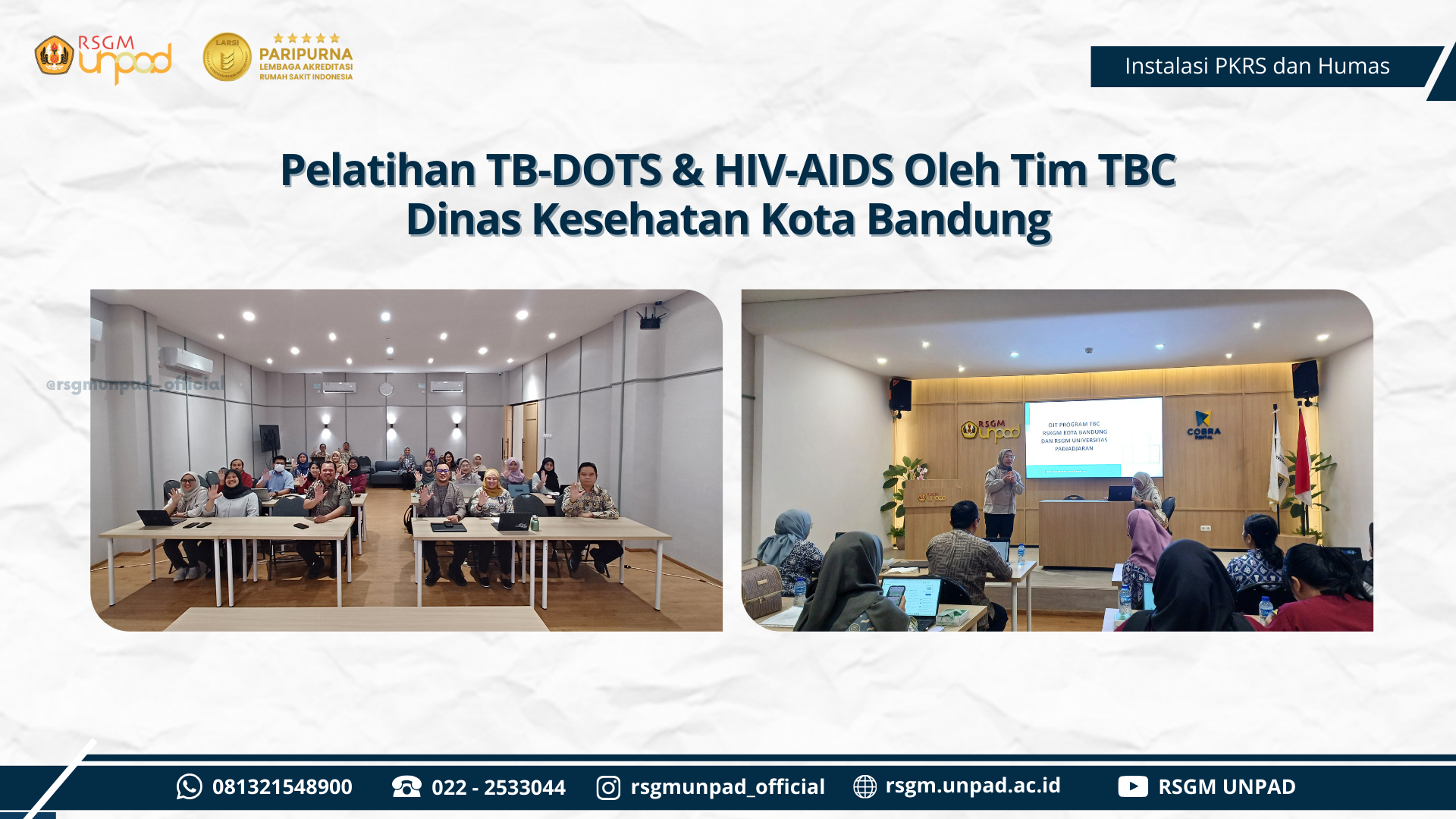 PELATIHAN TB-DOTS DAN HIV-AIDS OLEH TIM TBC DINAS KESEHATAN KOTA ...